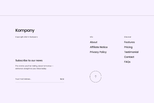 Footer Component - Webflow